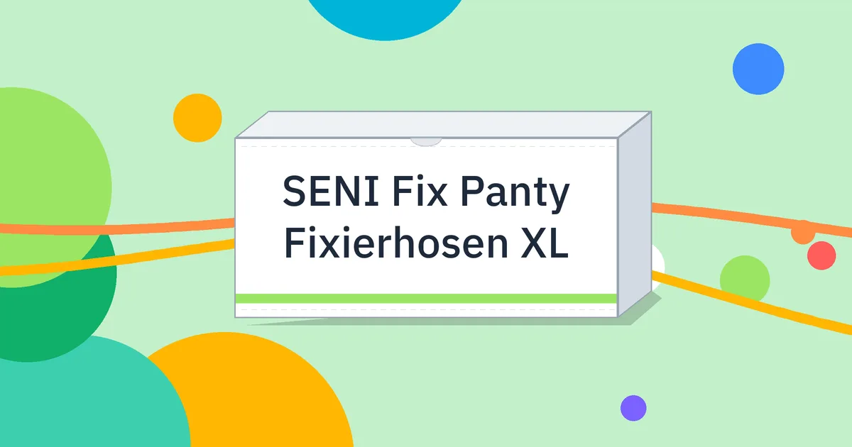 Symbolbild: Packung mit der Aufschrift SENI Fix Panty Fixierhosen XL (PZN 10790871) – Verfügbarkeit und Bezug in Apotheken in Frankfurt am Main
