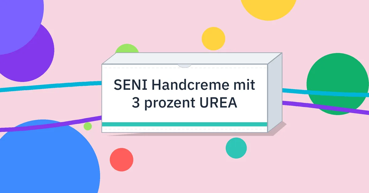 Symbolbild: Packung mit der Aufschrift SENI Handcreme mit 3 prozent UREA (PZN 16916787) – Verfügbarkeit und Bezug in Apotheken in Frankfurt am Main