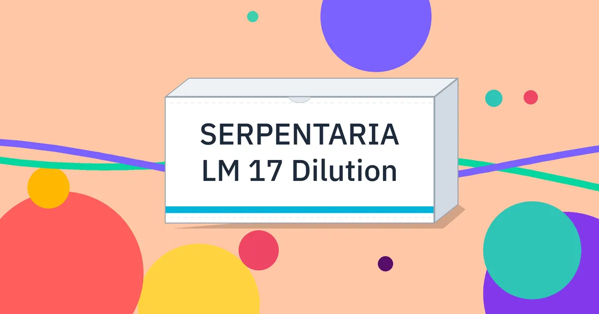 Symbolbild: Packung mit der Aufschrift SERPENTARIA LM 17 Dilution (PZN 13676302) – Verfügbarkeit und Bezug in Apotheken in Frankfurt am Main
