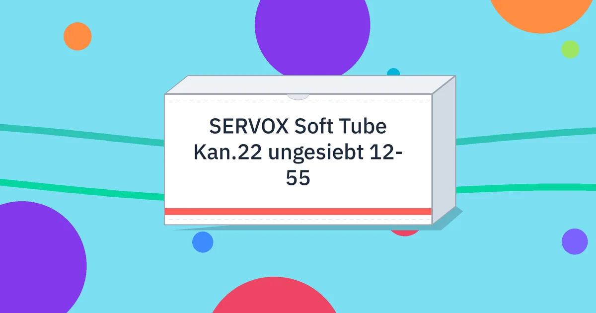 Symbolbild: Packung mit der Aufschrift SERVOX Soft Tube Kan.22 ungesiebt 12-55 (PZN 07508782) – Verfügbarkeit und Bezug in Apotheken in Frankfurt am Main
