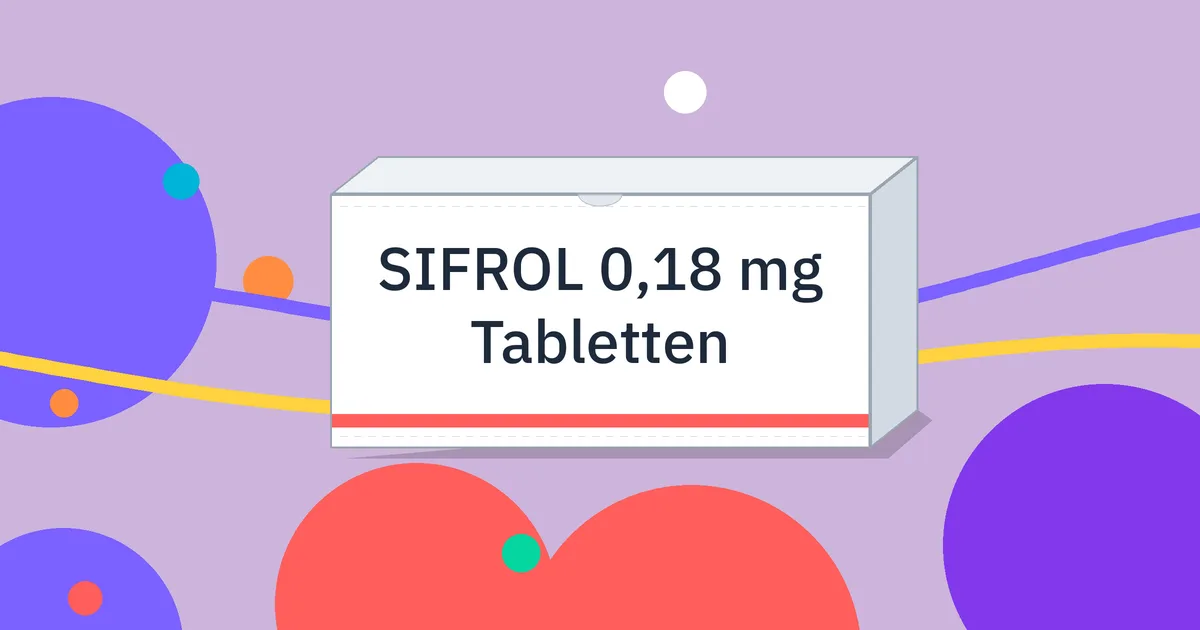 Symbolbild: Packung mit der Aufschrift SIFROL 0,18 mg Tabletten (PZN 07764143) – Verfügbarkeit und Bezug in Apotheken in Frankfurt am Main
