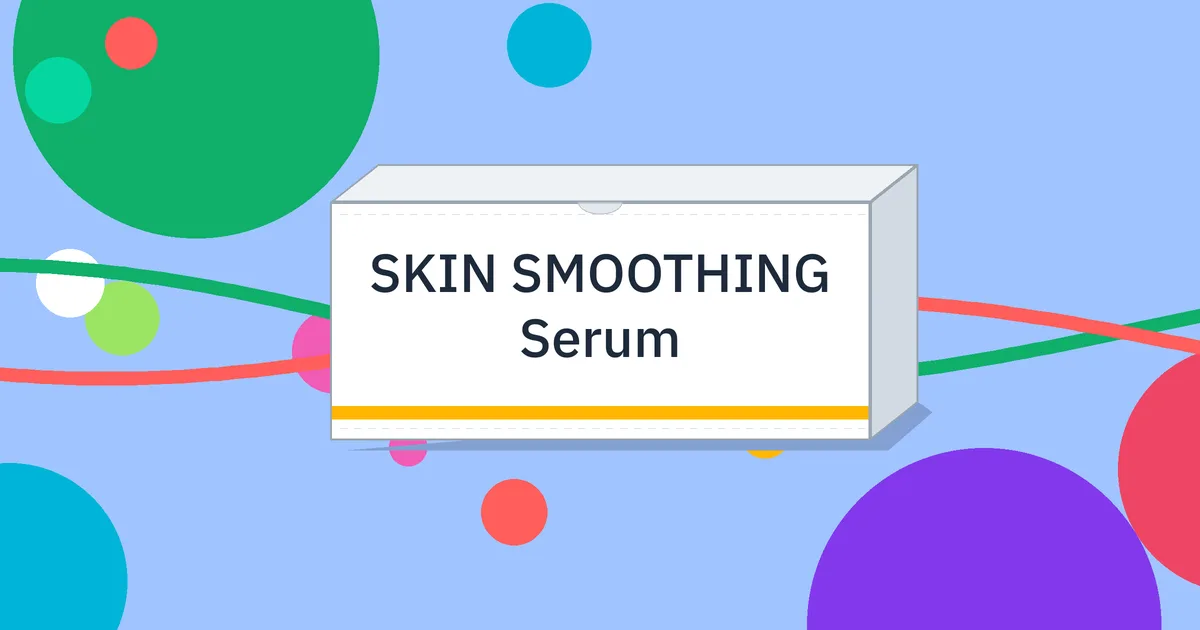 Symbolbild: Packung mit der Aufschrift SKIN SMOOTHING Serum (PZN 18804934) – Verfügbarkeit und Bezug in Apotheken in Frankfurt am Main