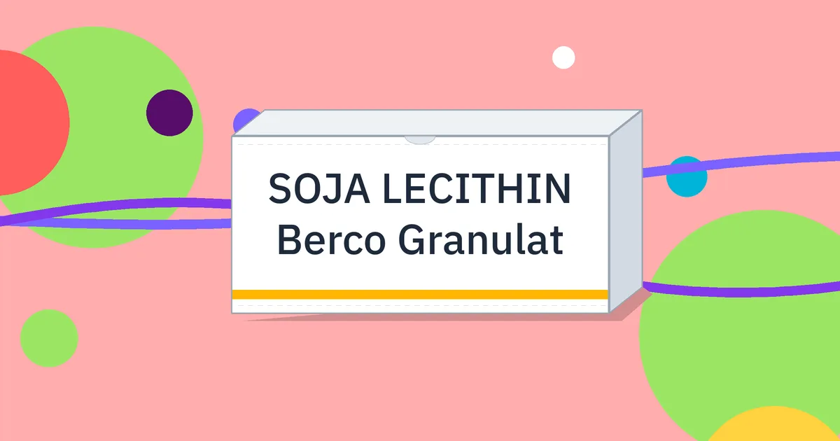 Symbolbild: Packung mit der Aufschrift SOJA LECITHIN Berco Granulat (PZN 06872379) – Verfügbarkeit und Bezug in Apotheken in Frankfurt am Main