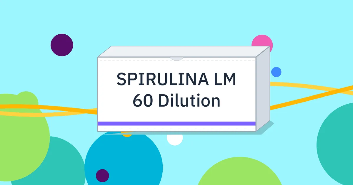 Symbolbild: Packung mit der Aufschrift SPIRULINA LM 60 Dilution (PZN 13683242) – Verfügbarkeit und Bezug in Apotheken in Frankfurt am Main