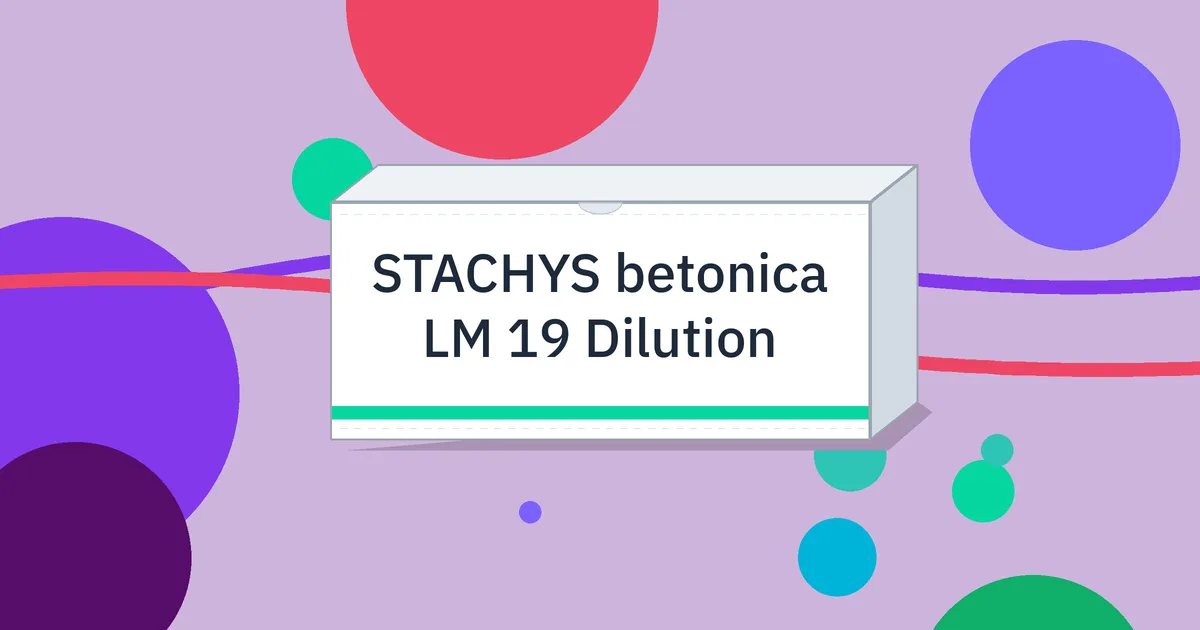 Symbolbild: Packung mit der Aufschrift STACHYS betonica LM 19 Dilution (PZN 13683839) – Verfügbarkeit und Bezug in Apotheken in Frankfurt am Main