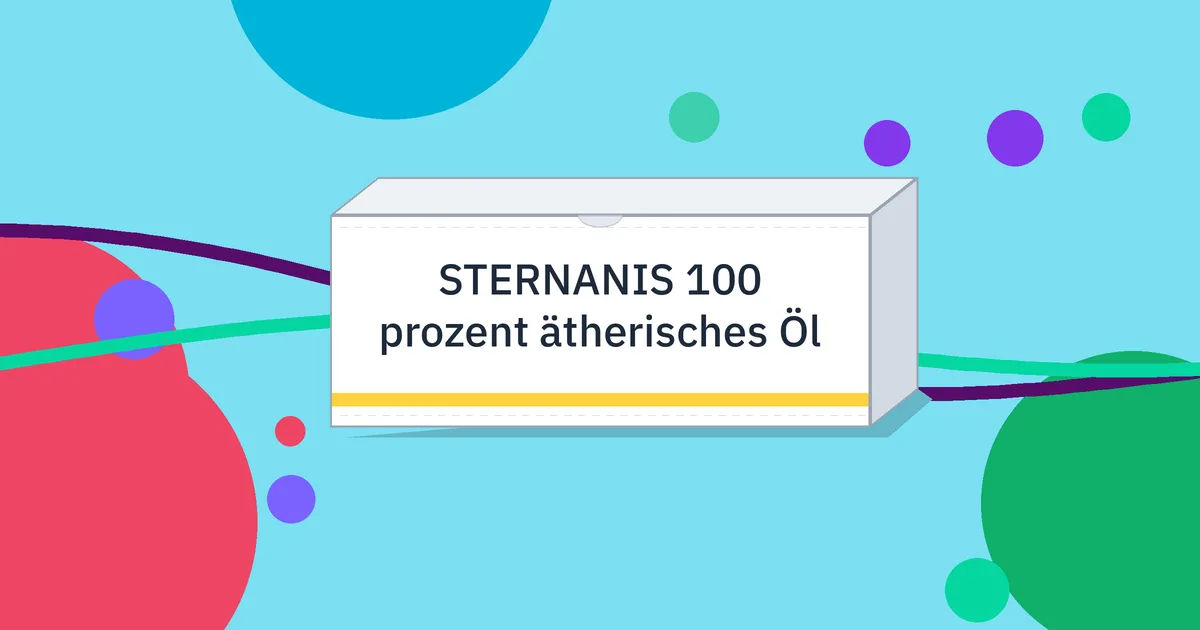 Symbolbild: Packung mit der Aufschrift STERNANIS 100 prozent ätherisches Öl (PZN 07205001) – Verfügbarkeit und Bezug in Apotheken in Frankfurt am Main