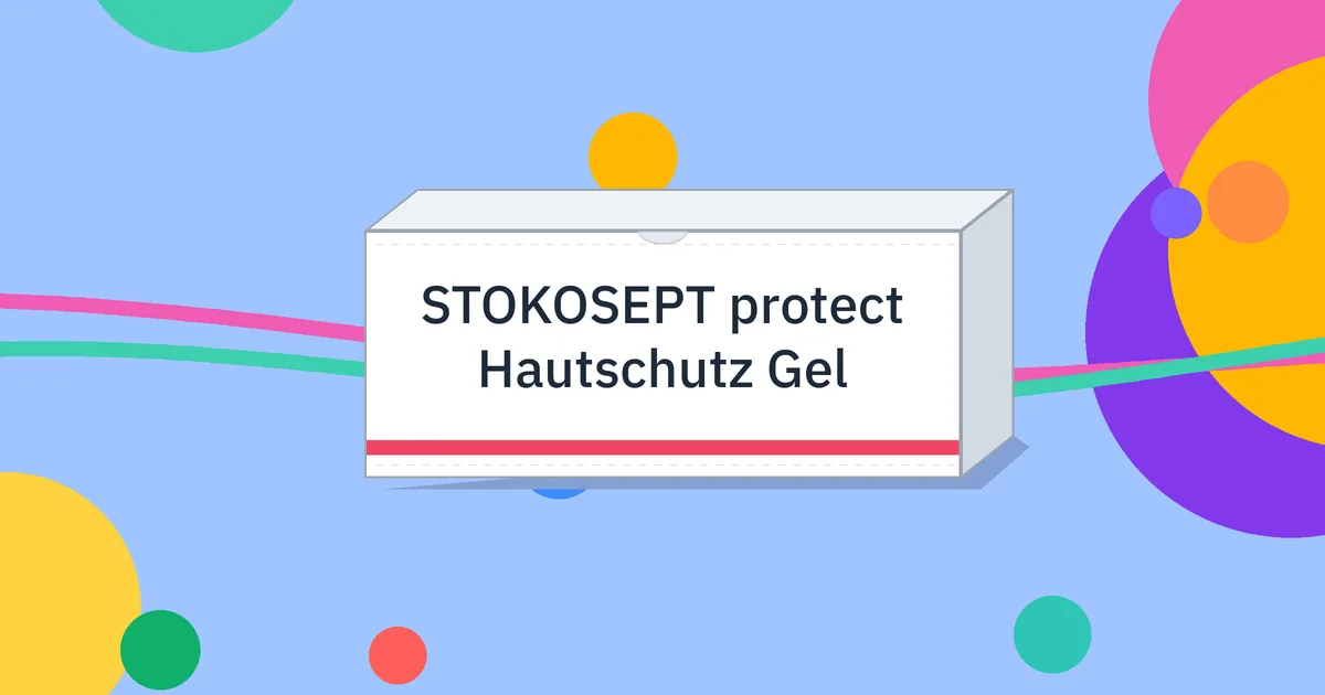 Symbolbild: Packung mit der Aufschrift STOKOSEPT protect Hautschutz Gel (PZN 07299108) – Verfügbarkeit und Bezug in Apotheken in Frankfurt am Main