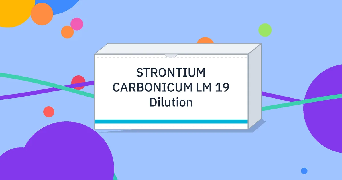 Symbolbild: Packung mit der Aufschrift STRONTIUM CARBONICUM LM 19 Dilution (PZN 13203199) – Verfügbarkeit und Bezug in Apotheken in Frankfurt am Main