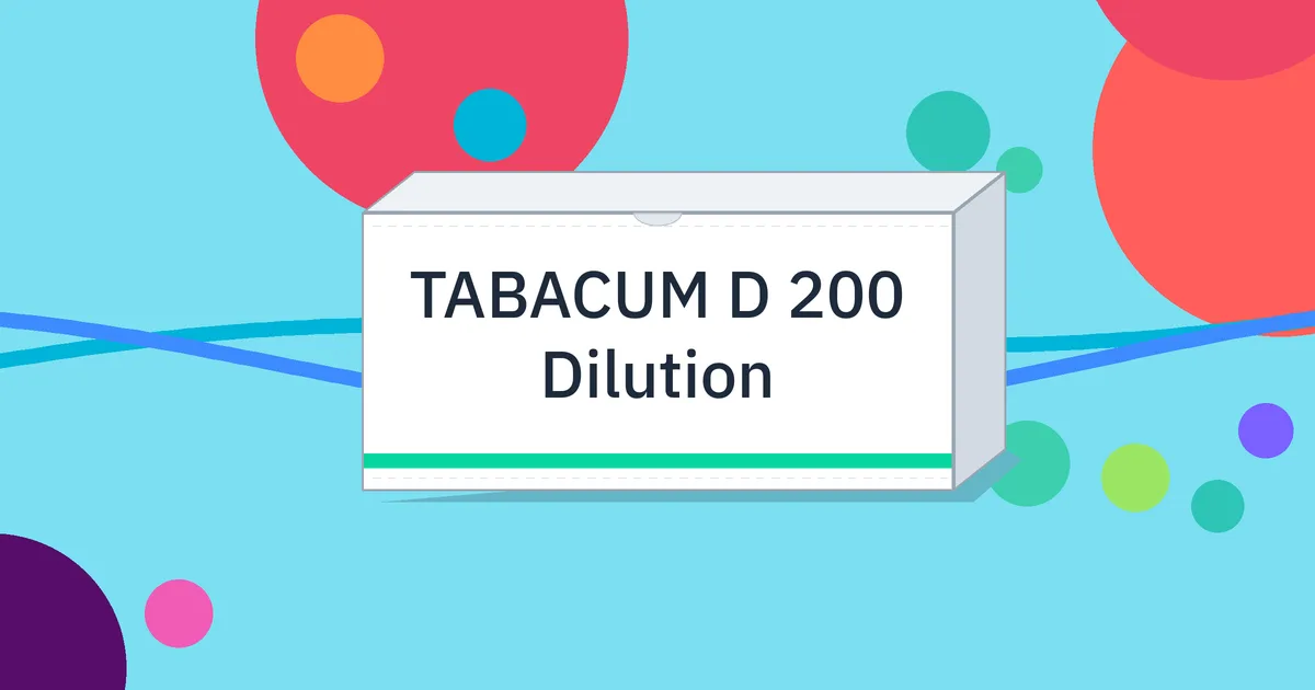 Symbolbild: Packung mit der Aufschrift TABACUM D 200 Dilution (PZN 04239525) – Verfügbarkeit und Bezug in Apotheken in Frankfurt am Main