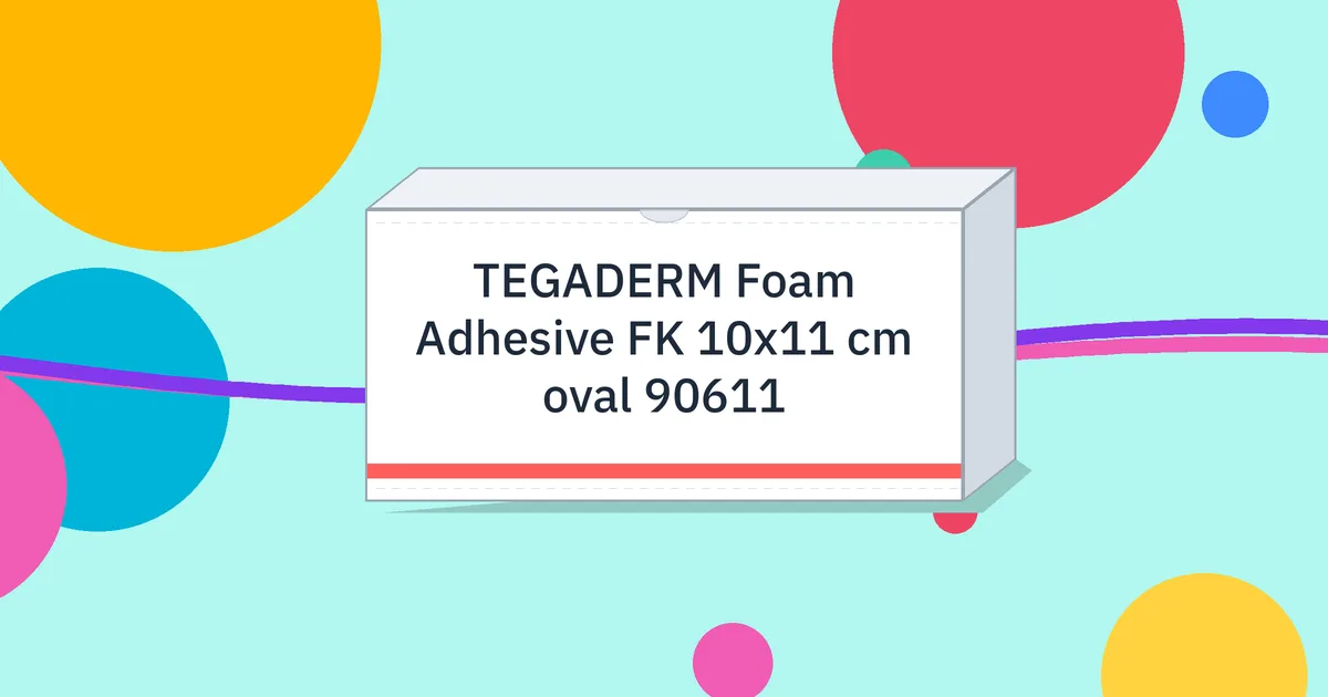 Symbolbild: Packung mit der Aufschrift TEGADERM Foam Adhesive FK 10x11 cm oval 90611 (PZN 16595426) – Verfügbarkeit und Bezug in Apotheken in Frankfurt am Main
