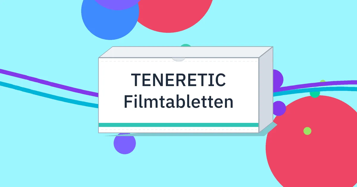 Symbolbild: Packung mit der Aufschrift TENERETIC Filmtabletten (PZN 02477798) – Verfügbarkeit und Bezug in Apotheken in Frankfurt am Main