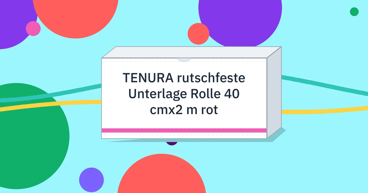 Symbolbild: Packung mit der Aufschrift TENURA rutschfeste Unterlage Rolle 40 cmx2 m rot (PZN 09669644) – Verfügbarkeit und Bezug in Apotheken in Frankfurt am Main