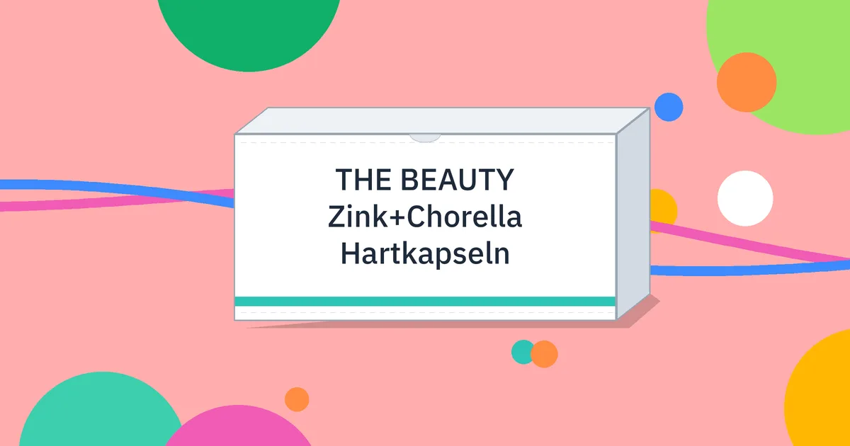 Symbolbild: Packung mit der Aufschrift THE BEAUTY Zink+Chorella Hartkapseln (PZN 17952963) – Verfügbarkeit und Bezug in Apotheken in Frankfurt am Main