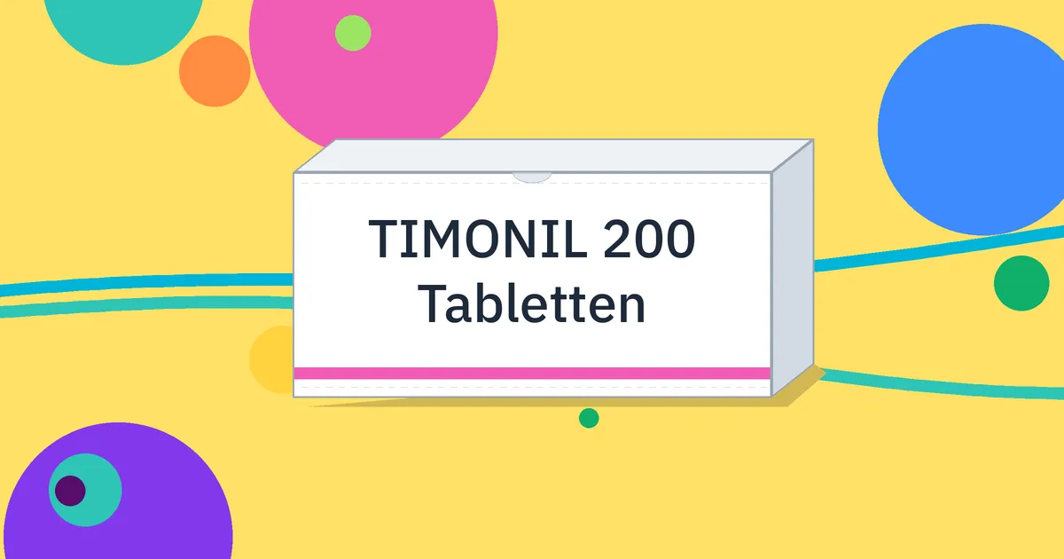 Symbolbild: Packung mit der Aufschrift TIMONIL 200 Tabletten (PZN 01984576) – Verfügbarkeit und Bezug in Apotheken in Frankfurt am Main