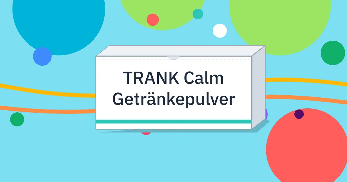 Symbolbild: Packung mit der Aufschrift TRANK Calm Getränkepulver (PZN 18761768) – Verfügbarkeit und Bezug in Apotheken in Frankfurt am Main