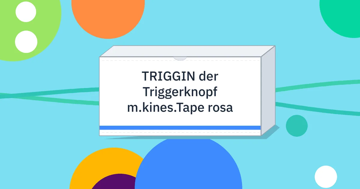 Symbolbild: Packung mit der Aufschrift TRIGGIN der Triggerknopf m.kines.Tape rosa (PZN 18160046) – Verfügbarkeit und Bezug in Apotheken in Frankfurt am Main