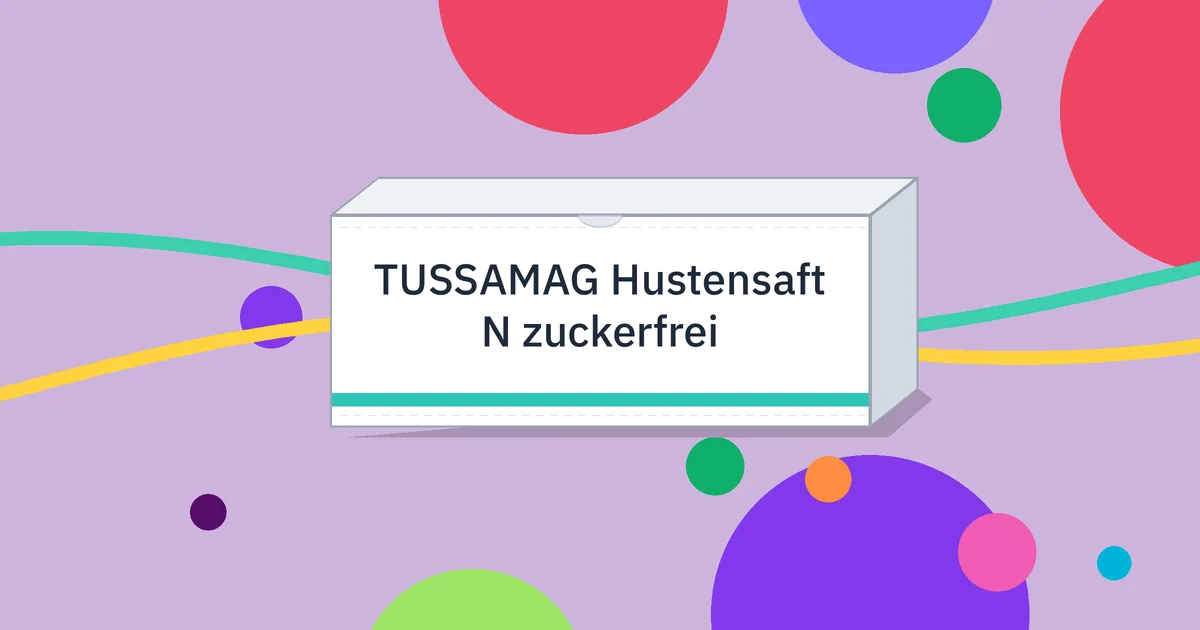 Symbolbild: Packung mit der Aufschrift TUSSAMAG Hustensaft N zuckerfrei (PZN 04245342) – Verfügbarkeit und Bezug in Apotheken in Frankfurt am Main