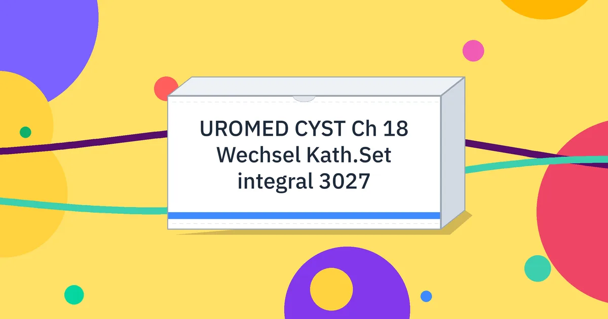 Symbolbild: Packung mit der Aufschrift UROMED CYST Ch 18 Wechsel Kath.Set integral 3027 (PZN 02927310) – Verfügbarkeit und Bezug in Apotheken in Frankfurt am Main