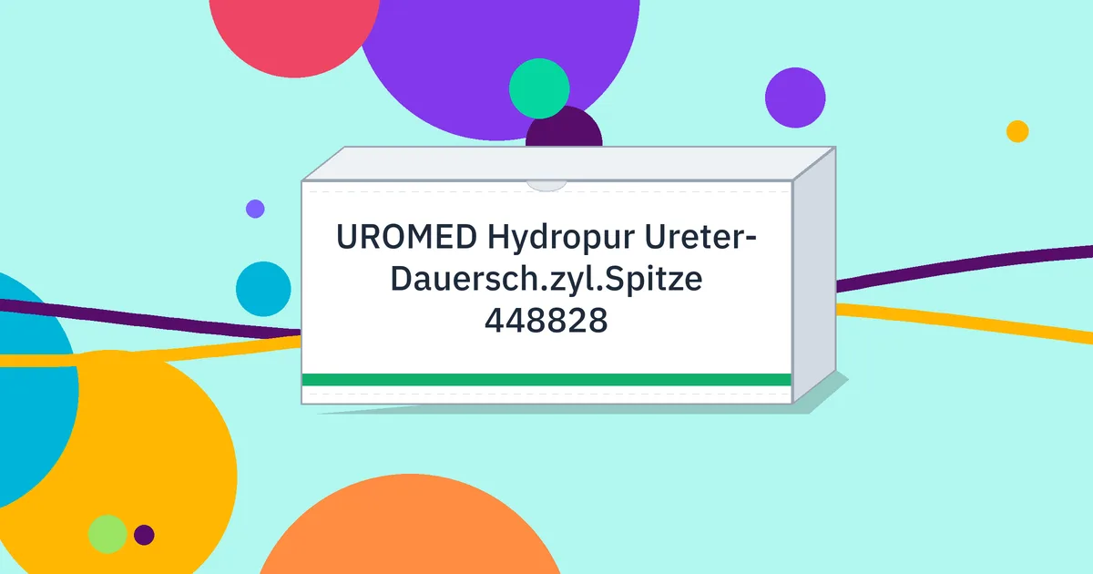 Symbolbild: Packung mit der Aufschrift UROMED Hydropur Ureter-Dauersch.zyl.Spitze 448828 (PZN 11371863) – Verfügbarkeit und Bezug in Apotheken in Frankfurt am Main