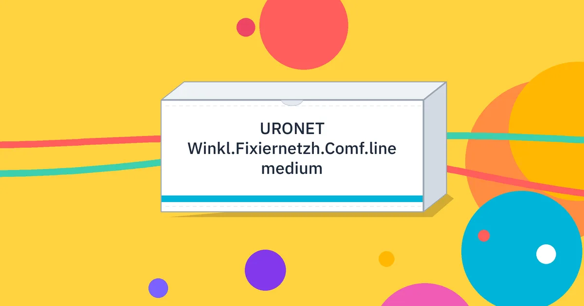 Symbolbild: Packung mit der Aufschrift URONET Winkl.Fixiernetzh.Comf.line medium (PZN 08536622) – Verfügbarkeit und Bezug in Apotheken in Frankfurt am Main