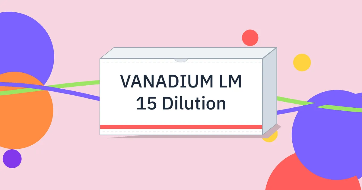 Symbolbild: Packung mit der Aufschrift VANADIUM LM 15 Dilution (PZN 13262606) – Verfügbarkeit und Bezug in Apotheken in Frankfurt am Main
