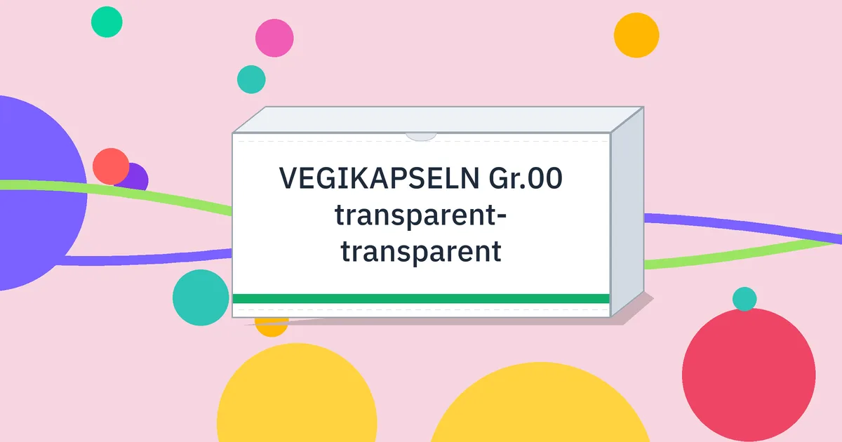 Symbolbild: Packung mit der Aufschrift VEGIKAPSELN Gr.00 transparent-transparent (PZN 17858247) – Verfügbarkeit und Bezug in Apotheken in Frankfurt am Main