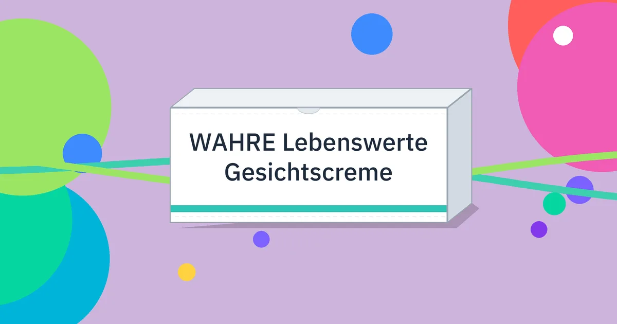 Symbolbild: Packung mit der Aufschrift WAHRE Lebenswerte Gesichtscreme (PZN 20646833) – Verfügbarkeit und Bezug in Apotheken in Frankfurt am Main