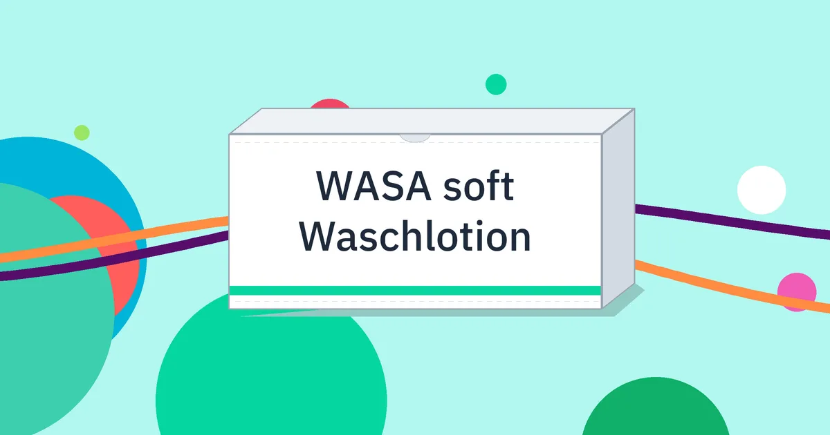 Symbolbild: Packung mit der Aufschrift WASA soft Waschlotion (PZN 01956114) – Verfügbarkeit und Bezug in Apotheken in Frankfurt am Main