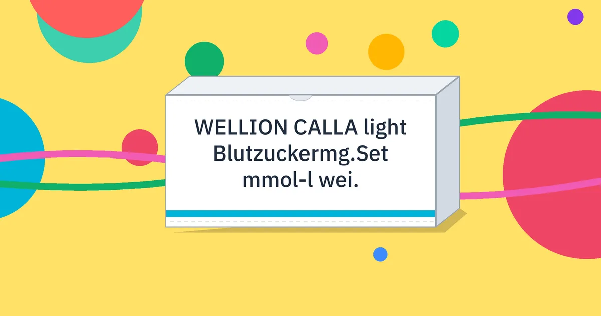 Symbolbild: Packung mit der Aufschrift WELLION CALLA light Blutzuckermg.Set mmol-l wei. (PZN 06119819) – Verfügbarkeit und Bezug in Apotheken in Frankfurt am Main