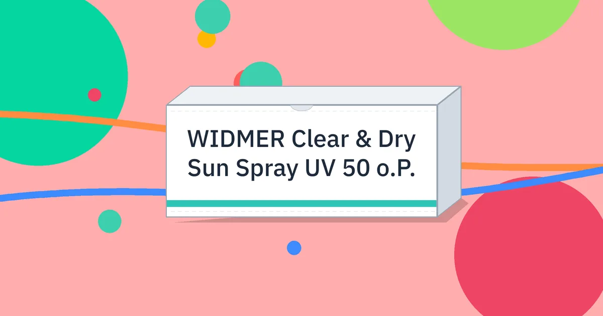 Symbolbild: Packung mit der Aufschrift WIDMER Clear & Dry Sun Spray UV 50 o.P. (PZN 18442017) – Verfügbarkeit und Bezug in Apotheken in Frankfurt am Main
