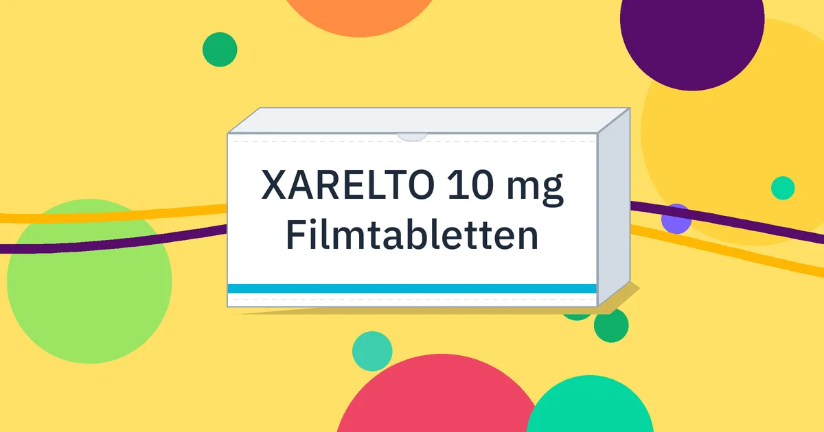 Symbolbild: Packung mit der Aufschrift XARELTO 10 mg Filmtabletten (PZN 18498762) – Verfügbarkeit und Bezug in Apotheken in Frankfurt am Main