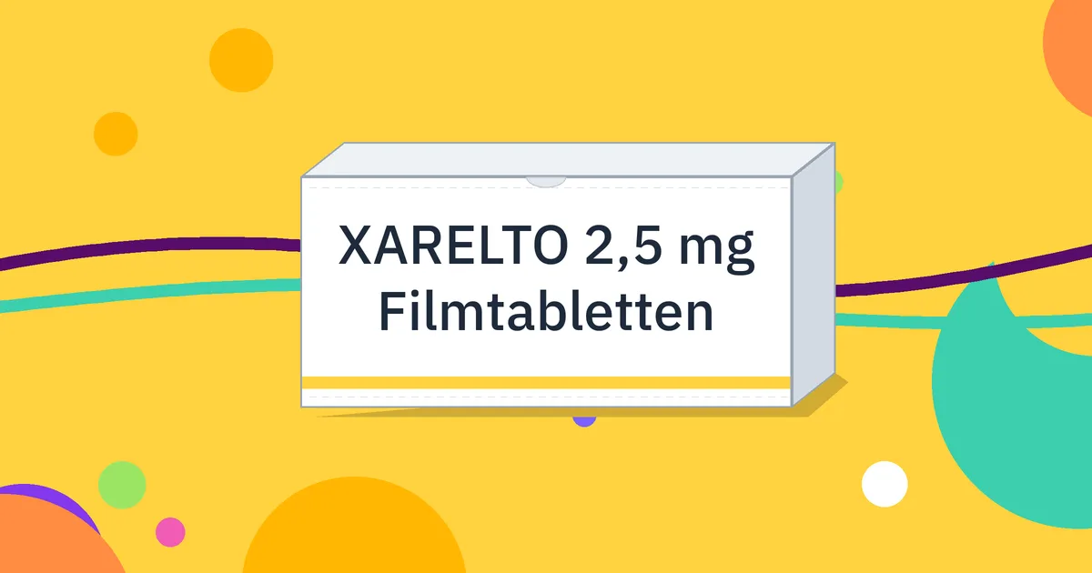 Symbolbild: Packung mit der Aufschrift XARELTO 2,5 mg Filmtabletten (PZN 18498696) – Verfügbarkeit und Bezug in Apotheken in Frankfurt am Main