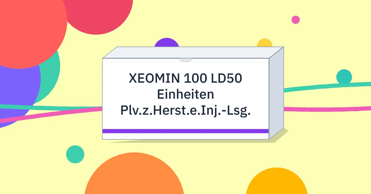 Symbolbild: Packung mit der Aufschrift XEOMIN 100 LD50 Einheiten Plv.z.Herst.e.Inj.-Lsg. (PZN 13335185) – Verfügbarkeit und Bezug in Apotheken in Frankfurt am Main