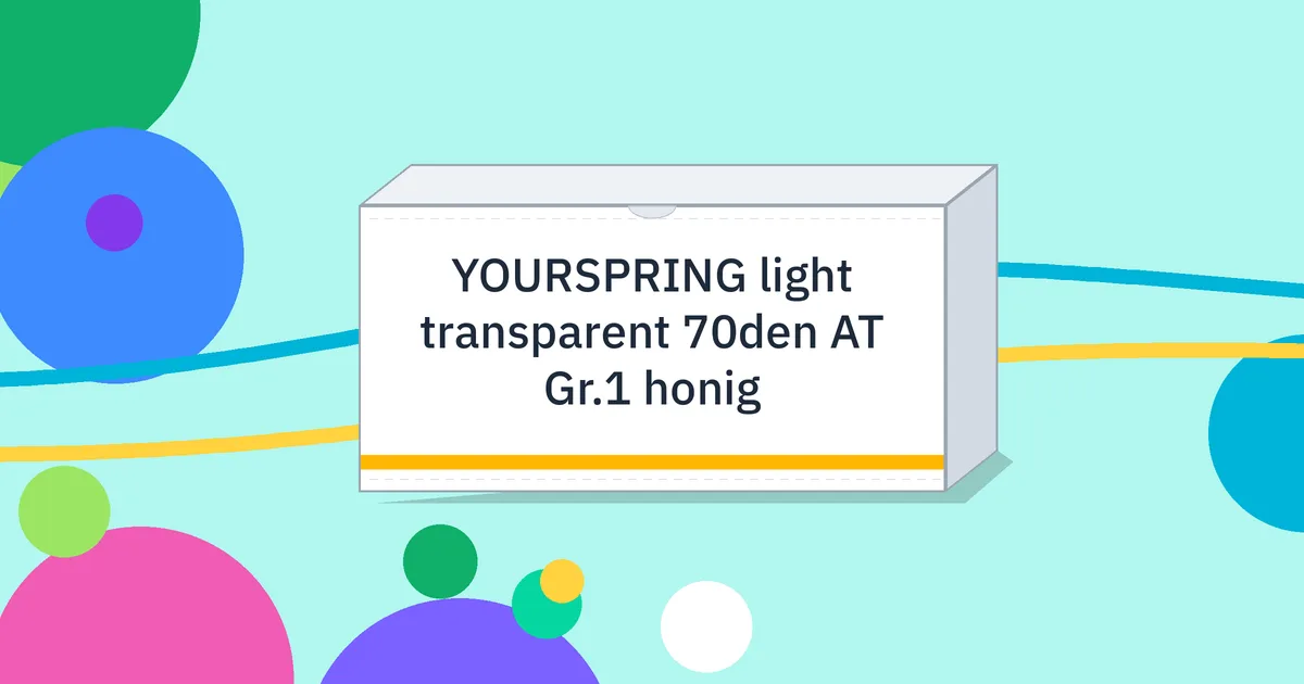 Symbolbild: Packung mit der Aufschrift YOURSPRING light transparent 70den AT Gr.1 honig (PZN 18056461) – Verfügbarkeit und Bezug in Apotheken in Frankfurt am Main