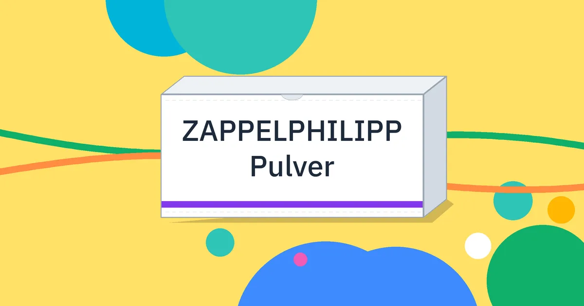 Symbolbild: Packung mit der Aufschrift ZAPPELPHILIPP Pulver (PZN 03773926) – Verfügbarkeit und Bezug in Apotheken in Frankfurt am Main