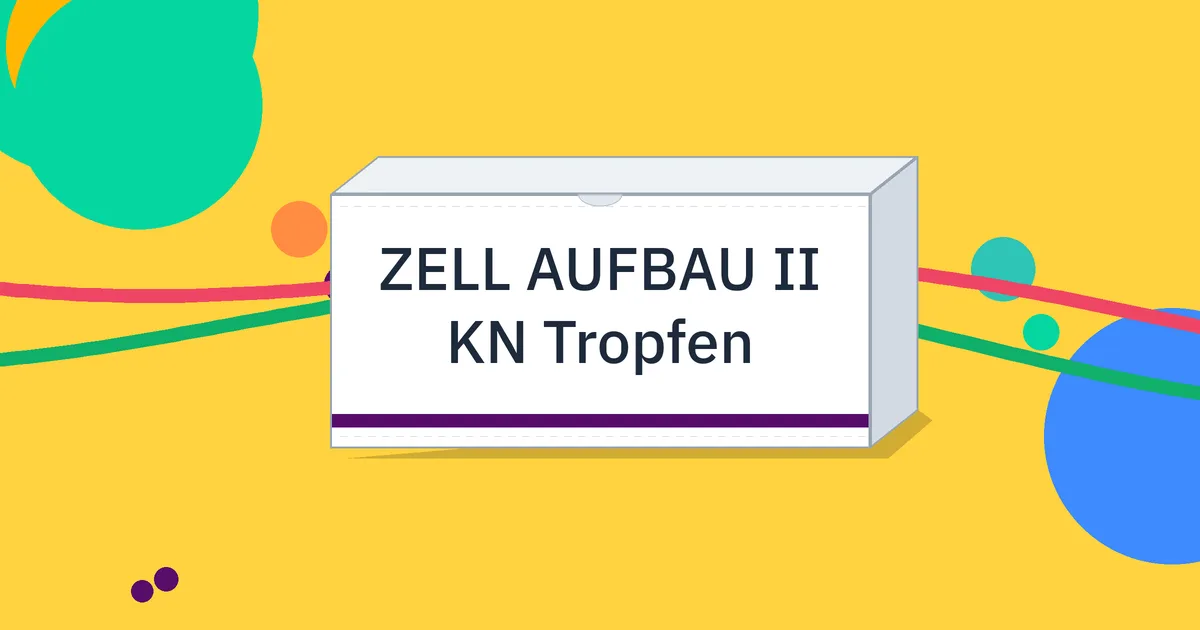Symbolbild: Packung mit der Aufschrift ZELL AUFBAU II KN Tropfen (PZN 05909548) – Verfügbarkeit und Bezug in Apotheken in Frankfurt am Main