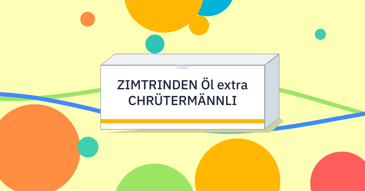 Symbolbild: Packung mit der Aufschrift ZIMTRINDEN Öl extra CHRÜTERMÄNNLI (PZN 08423289) – Verfügbarkeit und Bezug in Apotheken in Frankfurt am Main