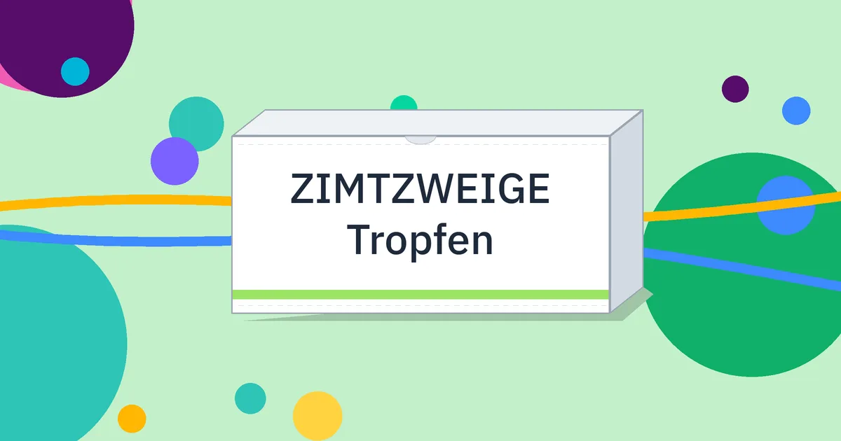 Symbolbild: Packung mit der Aufschrift ZIMTZWEIGE Tropfen (PZN 15191891) – Verfügbarkeit und Bezug in Apotheken in Frankfurt am Main