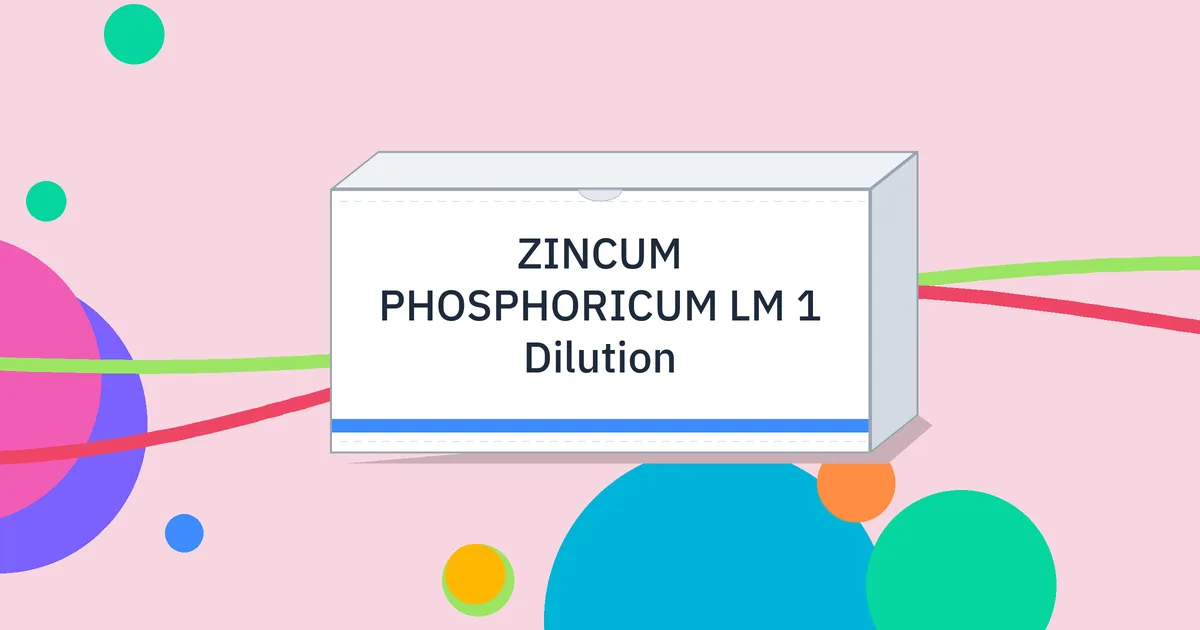 Symbolbild: Packung mit der Aufschrift ZINCUM PHOSPHORICUM LM 1 Dilution (PZN 13297160) – Verfügbarkeit und Bezug in Apotheken in Frankfurt am Main