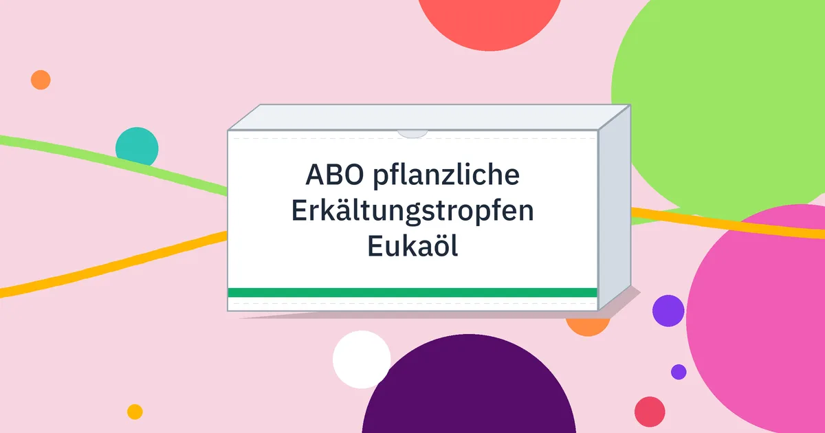 Symbolbild: Packung mit der Aufschrift ABO pflanzliche Erkältungstropfen Eukaöl (PZN 15815676) – Verfügbarkeit und Bezug in Apotheken in Frankfurt am Main
