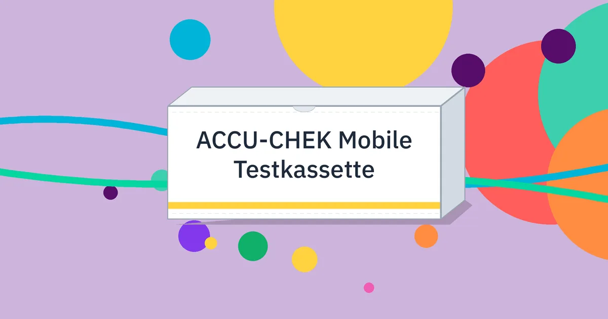 Symbolbild: Packung mit der Aufschrift ACCU-CHEK Mobile Testkassette (PZN 09301364) – Verfügbarkeit und Bezug in Apotheken in Frankfurt am Main