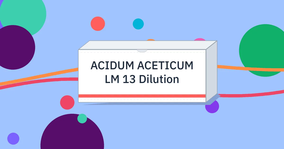 Symbolbild: Packung mit der Aufschrift ACIDUM ACETICUM LM 13 Dilution (PZN 13266952) – Verfügbarkeit und Bezug in Apotheken in Frankfurt am Main