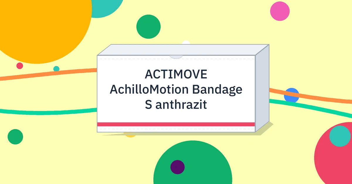 Symbolbild: Packung mit der Aufschrift ACTIMOVE AchilloMotion Bandage S anthrazit (PZN 17947554) – Verfügbarkeit und Bezug in Apotheken in Frankfurt am Main