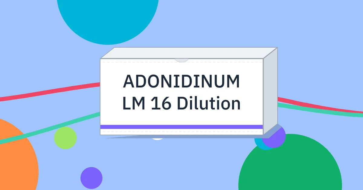 Symbolbild: Packung mit der Aufschrift ADONIDINUM LM 16 Dilution (PZN 13297421) – Verfügbarkeit und Bezug in Apotheken in Frankfurt am Main