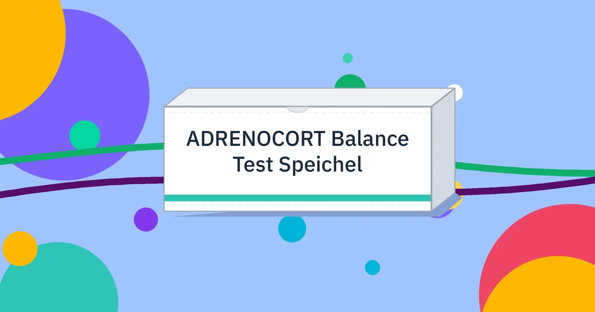 Symbolbild: Packung mit der Aufschrift ADRENOCORT Balance Test Speichel (PZN 19971491) – Verfügbarkeit und Bezug in Apotheken in Frankfurt am Main