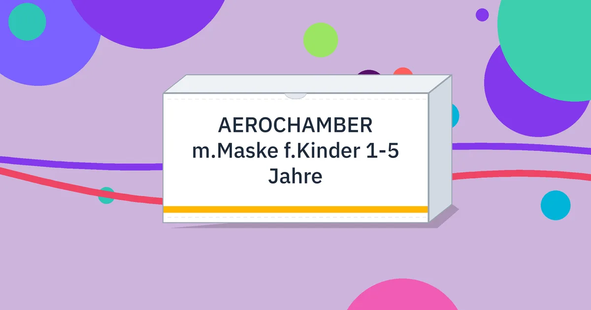 Symbolbild: Packung mit der Aufschrift AEROCHAMBER m.Maske f.Kinder 1-5 Jahre (PZN 09374050) – Verfügbarkeit und Bezug in Apotheken in Frankfurt am Main