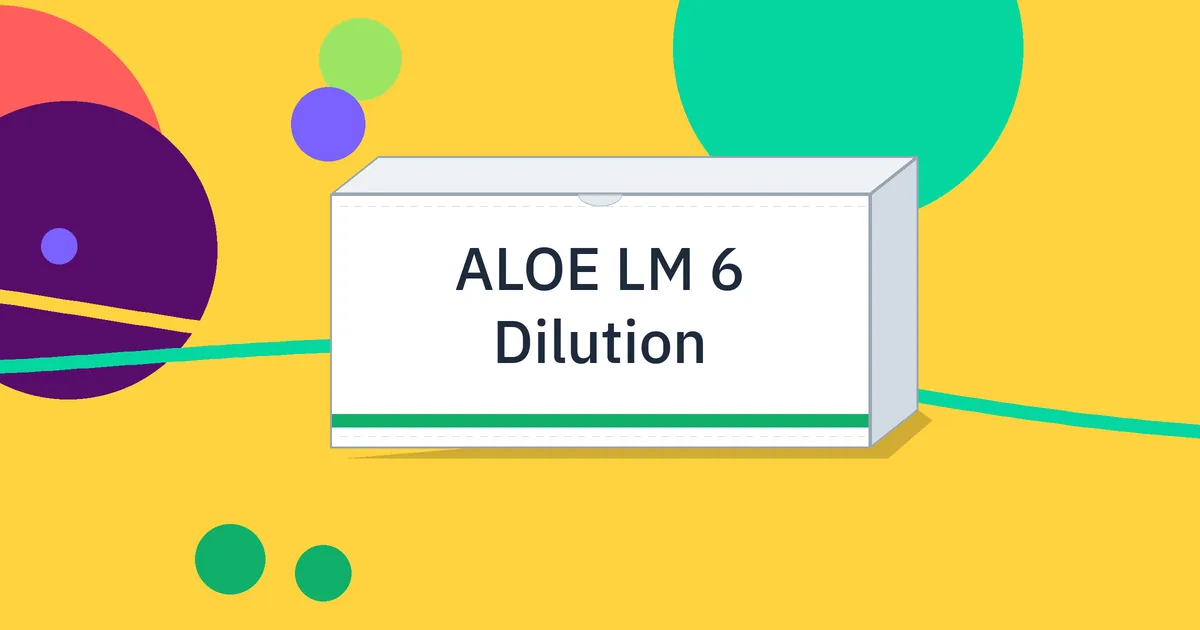 Symbolbild: Packung mit der Aufschrift ALOE LM 6 Dilution (PZN 06921155) – Verfügbarkeit und Bezug in Apotheken in Frankfurt am Main