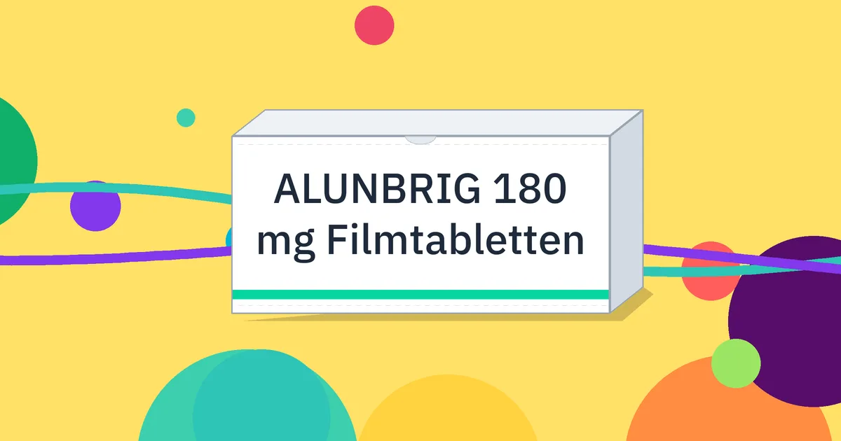 Symbolbild: Packung mit der Aufschrift ALUNBRIG 180 mg Filmtabletten (PZN 18254468) – Verfügbarkeit und Bezug in Apotheken in Frankfurt am Main