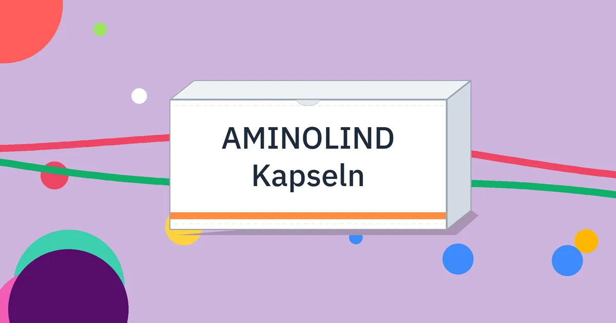 Symbolbild: Packung mit der Aufschrift AMINOLIND Kapseln (PZN 16770697) – Verfügbarkeit und Bezug in Apotheken in Frankfurt am Main