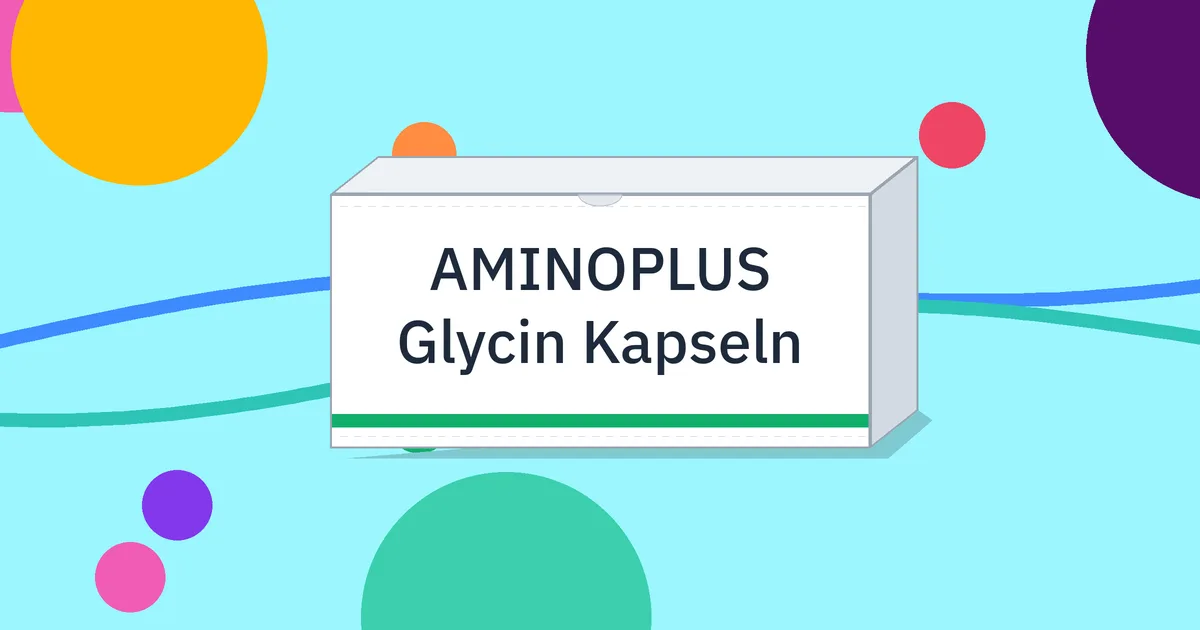 Symbolbild: Packung mit der Aufschrift AMINOPLUS Glycin Kapseln (PZN 12452380) – Verfügbarkeit und Bezug in Apotheken in Frankfurt am Main